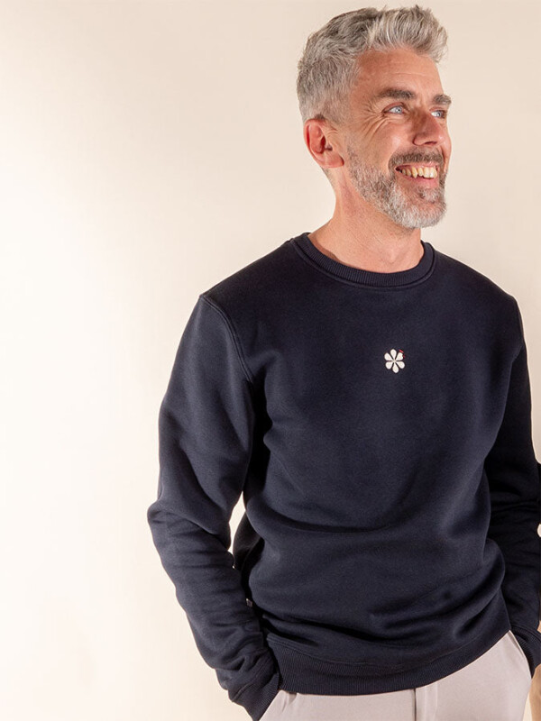 Le Sweat Classique Homme Coton Bio - Marine - Maison Tricolore ...