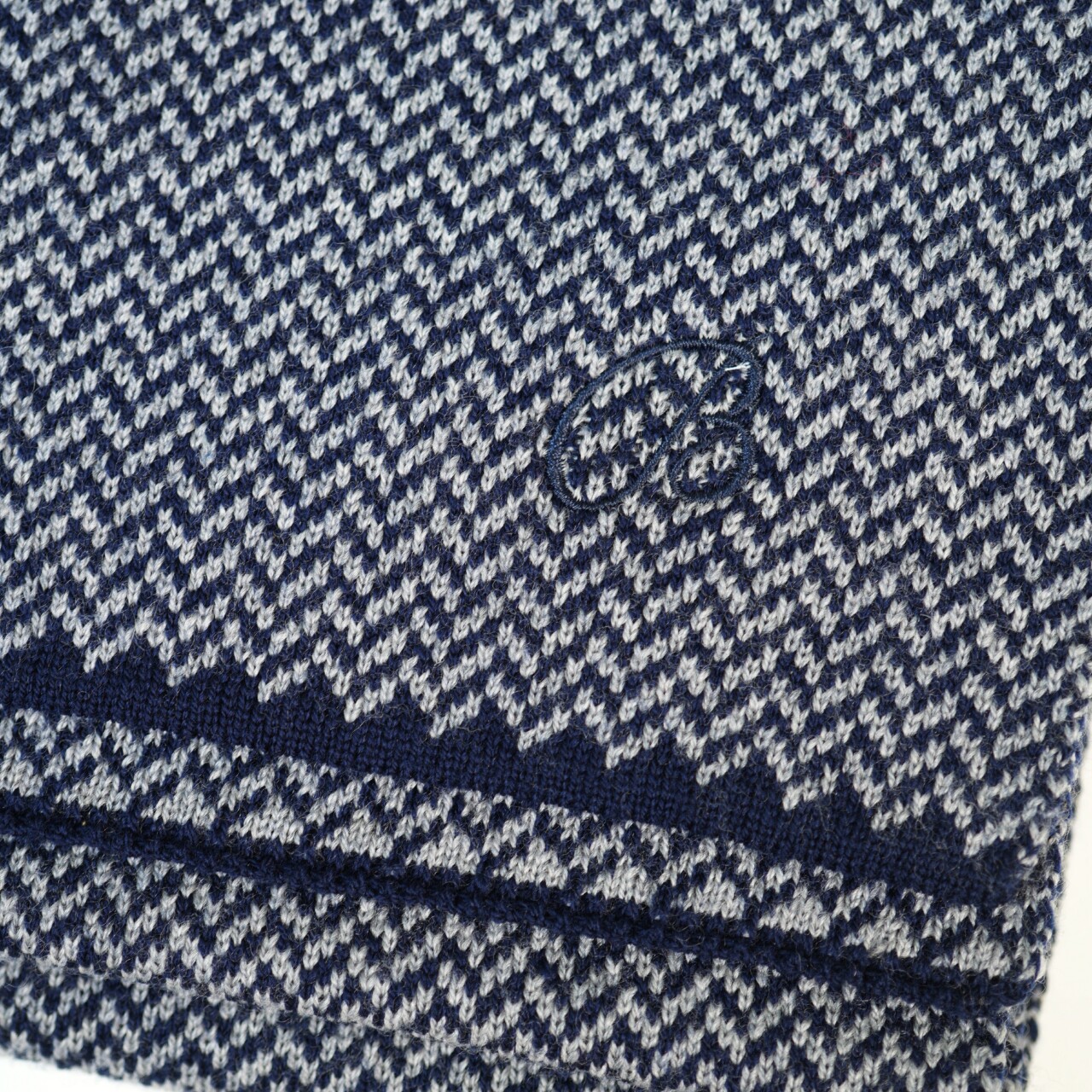 Echarpe homme - laine mérinos marine - Maison Broussaud - Marques de France